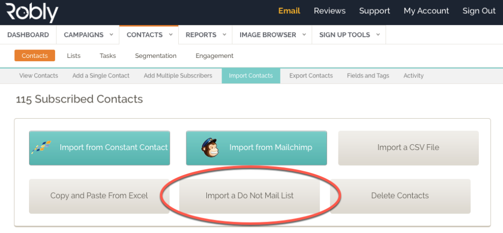 How Do I Import a Do Not Mail List? | Robly Support