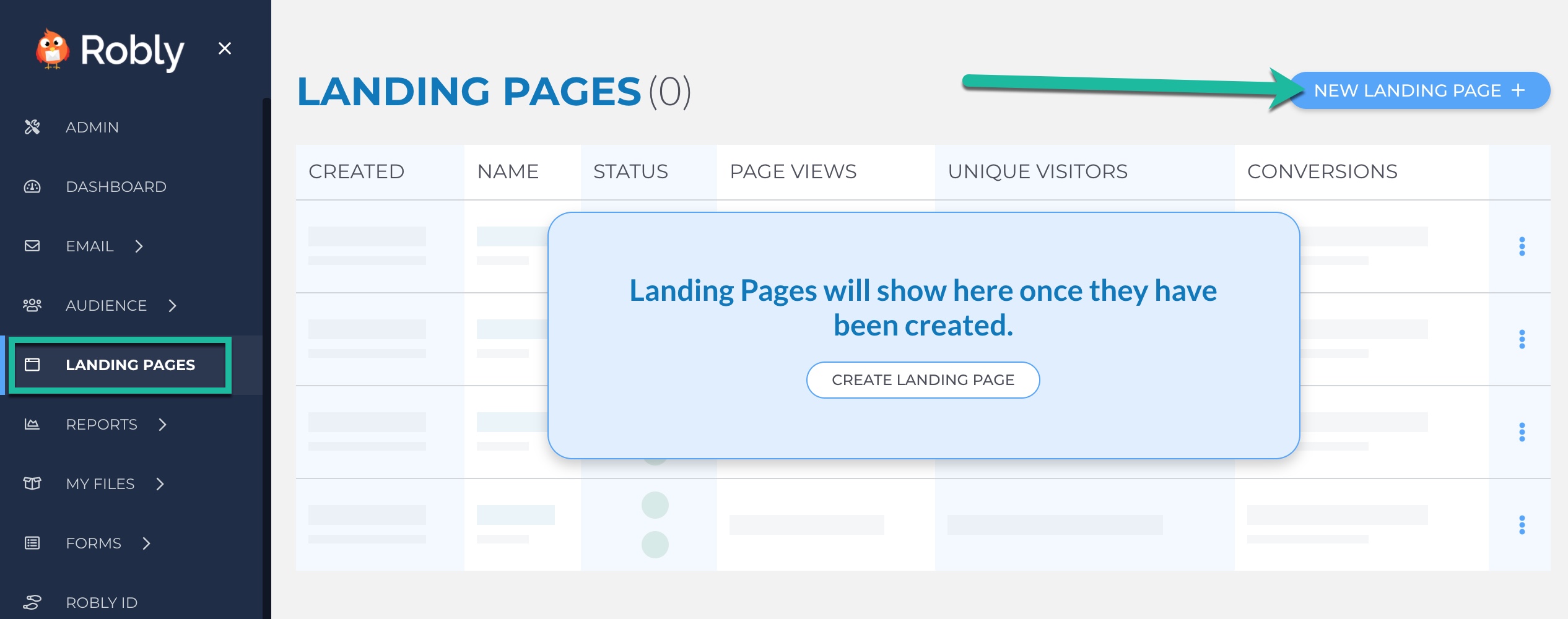 How to Create a Landing Page – support.robly.com